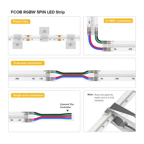 RGBW COB LED Strip Light 12v – Artistic Lighting